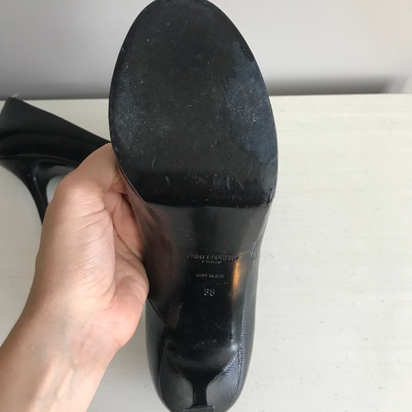 Yves Saint Laurent | Shoes | Ysl Textured Black Leather Pumps | Poshmark